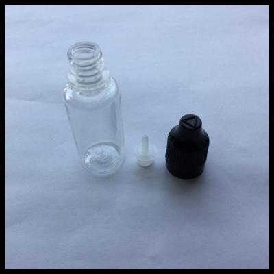 中国 透明なペットE液体は15mlを長く薄くひっくり返しますChildproofタンパーの帽子が付いている点滴器をびん詰めにします 販売のため