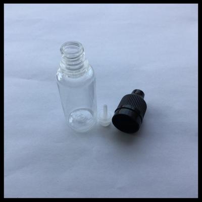 中国 透明なペットE液体は15mlを長く薄くひっくり返しますChildproofタンパーの帽子が付いている点滴器をびん詰めにします 販売のため