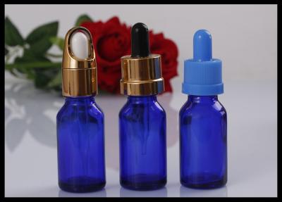 Cina Bottiglie di vetro blu del contagoccia, bottiglie di olio essenziale vuote con i cappucci innocui per i bambini in vendita