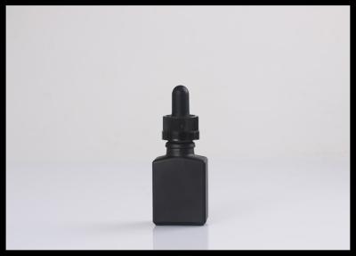 China Forme ao óleo essencial preto matte a garrafa de vidro 15ml do conta-gotas para a embalagem do perfume à venda