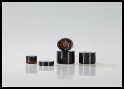 Cina Il barattolo crema cosmetico di vetro ambrato 5g 10g 20g 30g 50g di Brown svuota i contenitori di trucco in vendita