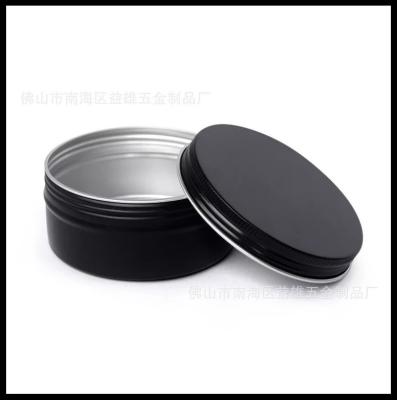 Cina Il cosmetico di alluminio del metallo nero inscatola la capacità del barattolo 150g di stoccaggio delle spezie delle erbe in vendita