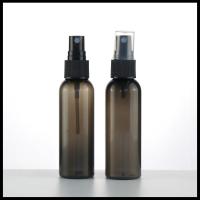 China Round Shape Empty Plastic Spray Bottles Black Refillable Cosmetic Container 60ml for sale
