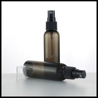 China Round Shape Empty Plastic Spray Bottles Black Refillable Cosmetic Container 60ml for sale