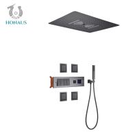 China All Copper Wall Mounted Concealed Shower Set Digital Display Rainfall 0.25Mpa for sale