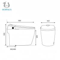 China Luxury Smart Intelligent Toilet Multi Function Auto Flush 410x505x680mm S Trap for sale