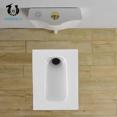 Cina 620*450*190mm Pan ceramica a cuccia senza cisterna Front back flush in vendita