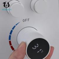 China Brass Concealed Valve Shower Set Digital Display Two Outlets Multi Mode Spray 90°C for sale