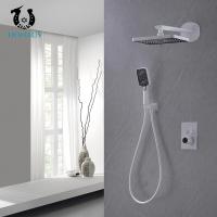 China Brass Concealed Valve Shower Set Digital Display Two Outlets Multi Mode Spray 90°C for sale