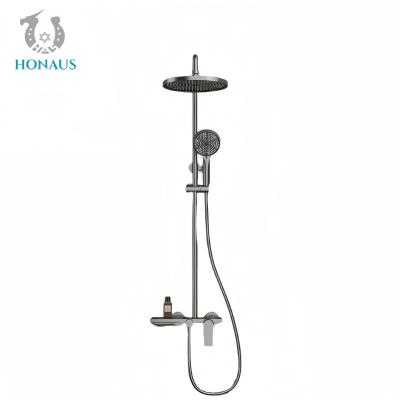 Cina Docce a valvola esposta Best Brass Body White Gold Premium Ceramic Core Luxury Hotel in vendita