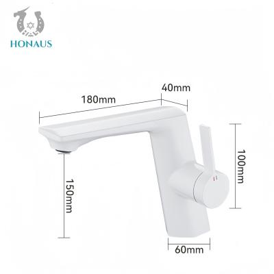 Cina Luxury Wash Basin Faucet Brass Electroplated Surface Mixer White Premium Ceramic Core in vendita