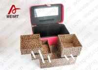 China Leopard Printed Cosmetics Foldable Paper Box With Mirror Matte Lamination Suface for sale
