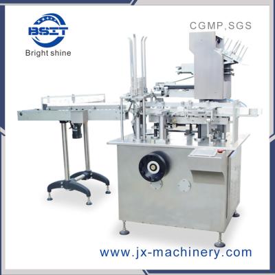 China Automatic E-Liquids bottle Cartoning Machine for one/three bottles into one box for sale