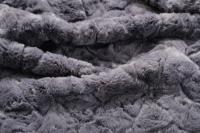 China Grey Solid Faux Fur Rabbit Pattern Fabric Polyester 150cm for sale