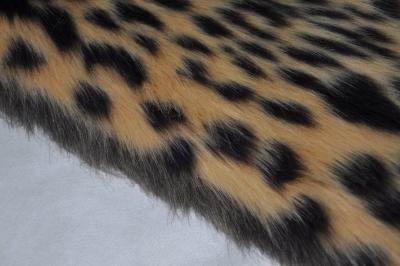 Cina visone acrilico di falsificazione del jacquard della stampa del leopardo del tessuto dai capelli lunghi misto della pelliccia in vendita