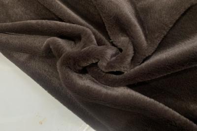 中国 Luxurious Soft Faux Rabbit Fur Fabric GRS Certificated 販売のため
