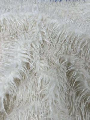 Cina Fabbricazione a base di pellicce finta di colore bianco mongolo 750GSM in vendita