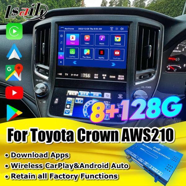 Lsailt Android CarPlay-Schnittstelle für Toyota Crown AWS210 GRS210 Athlete Majesta 2013-2017, Fahrzeugnavigationsbox