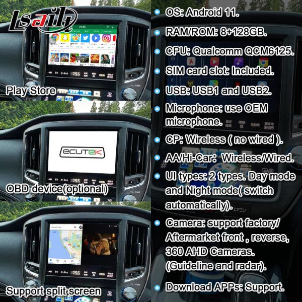 Lsailt Android CarPlay-Schnittstelle für Toyota Crown AWS210 GRS210 Athlete Majesta 2013-2017, Fahrzeugnavigationsbox