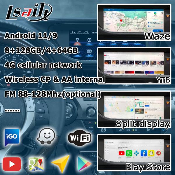 ES300h ES250 ES350 Lexus Android Bildschirm-Upgrade Carplay Android Auto Dash Cam 10,25