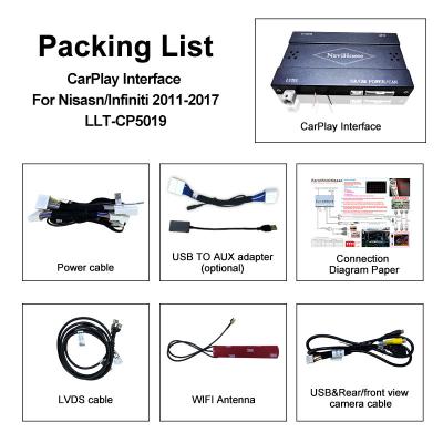 China OEM Integration Wireless Apple CarPlay Interface for Navara D40 Nissan Pathfinder R51 2010-2016 Android Auto,Plug and Play, Mirror Link for sale