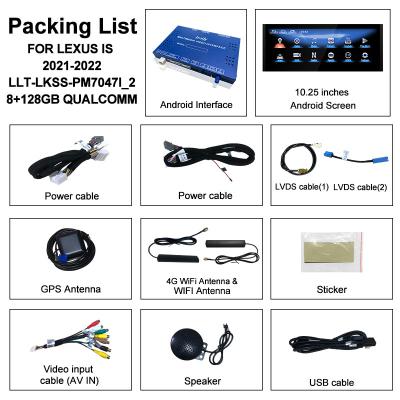 China Lexus Android Bildschirm 10,25 Zoll Qualcomm 8-Kern GPS Navigation CarPlay Display für Lexus IS300 IS250 IS350 2020-2023 zu verkaufen