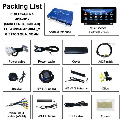China Lexus Android-Bildschirm 8 Core Qulcomm Multimedia-Display für LEXUS NX200T NX300H 2014-2021 Unterstützung für Joystick Rotary Knot Control, YouTube, Google Play, CarPlay zu verkaufen
