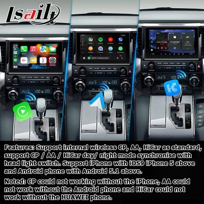 Cina Toyota Alphard Vellfire serie AH30 stile OEM puro Box Carplay Android Auto modello 2015-2022 in vendita
