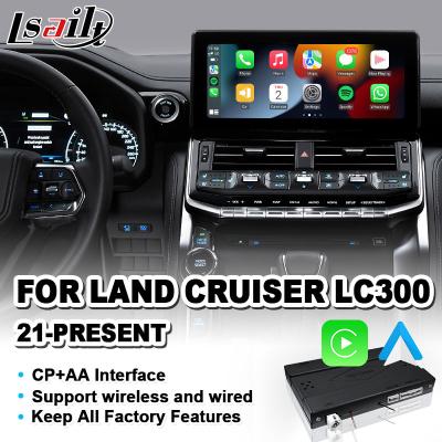 China Lsailt Wireless Android Auto Carplay Interface for 2021-2024 Toyota Land Cruiser 300 GX-R VX-R GR GR-S Sahara ZX VX LC300 for sale