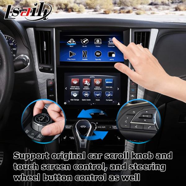 Interface visuelle carplay Android 10 de navigation carplay d'Infiniti Q50 Q60 Android