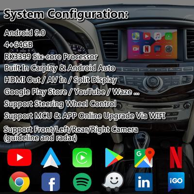 Cina Scatola di navigazione di GPS dell'automobile dell'interfaccia di multimedia di Infiniti QX60 Android Carplay video in vendita