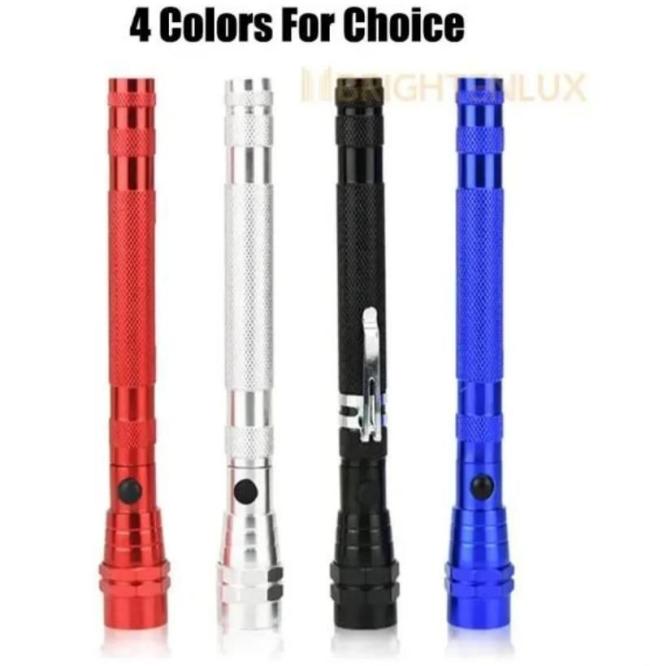 Pick up Tool 3 LED Flexible Inspection Telescopic Aluminum Flashlight with Magnet