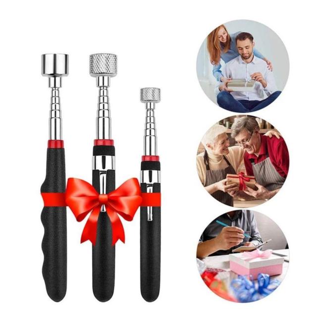 Magnetic Telescopic Pick-up Tools LED Light Adjustable for Picking up Screws Nuts Bolt