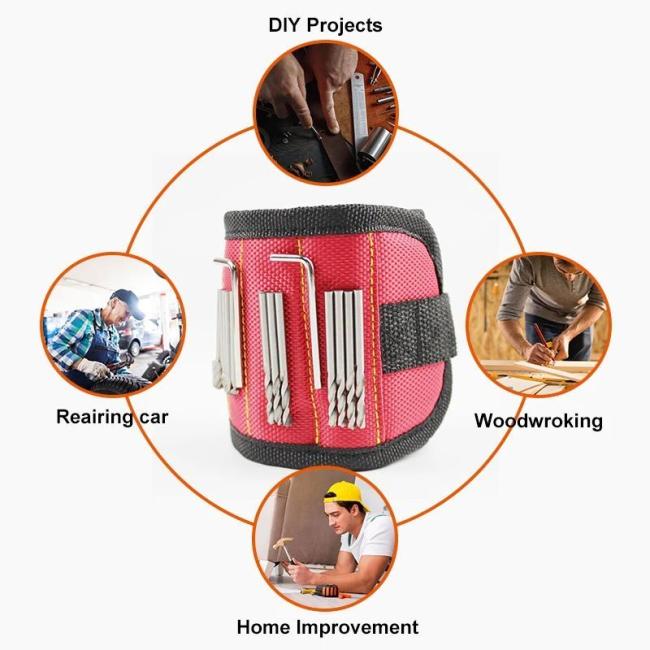 Magnetic Wristband Portable Tool Bag Strong Magnets Electrician Wrist Tool