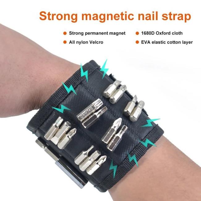 Magnetic Wristband Portable Tool Bag Strong Magnets Electrician Wrist Tool