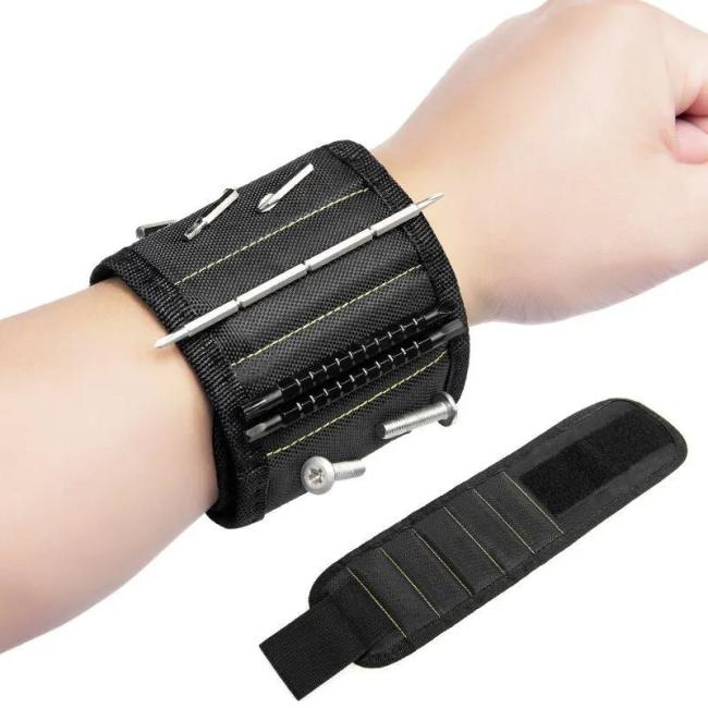 Magnetic Wrist Strap Screw Storage Bag Portable Electrician Wrist Guard Oxford Cloth Tool
