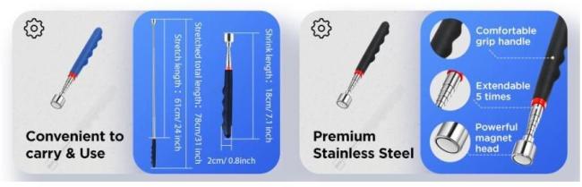 Telescopic Magnetic Pickup Tool Mechanic