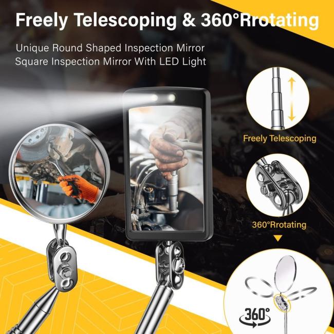 Magnetic Pickup Tool Set with 3 LED Lights