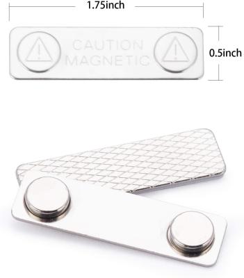 China 25pcs aangepaste magnetische naamlabels badges met 2 hoogwaardige neodymiummagneten Te koop