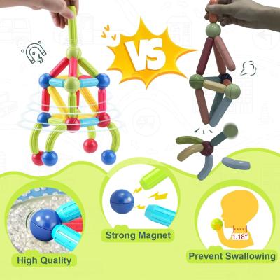 Cina 100PCS Magnetic Balls And Rods Set STEM giocattoli per bambini bambini piccoli in vendita
