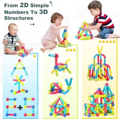Cina 100PCS Magnetic Balls And Rods Set STEM giocattoli per bambini bambini piccoli in vendita
