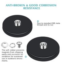 China OEM/ODM Rubberized Magnet Mount Base With Threaded Nuts Bolts for sale