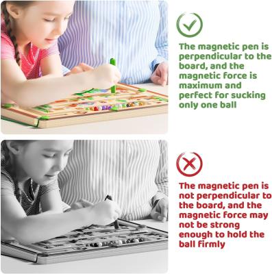 Cina Magnetico Forte Legno Puzzle Tavola Colore E Numero Montessori Labirinto Giocattoli Per Bambini in vendita