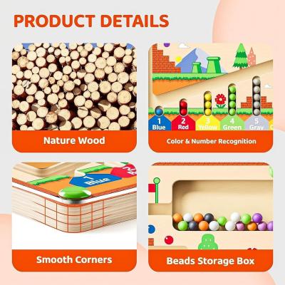Cina Magnetico Forte Legno Puzzle Tavola Colore E Numero Montessori Labirinto Giocattoli Per Bambini in vendita