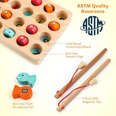 Cina STEM Learning Legno Magnetico Pesca Gioco Montessori Lettere Cognizione Gioco in vendita
