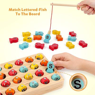 Cina STEM Learning Legno Magnetico Pesca Gioco Montessori Lettere Cognizione Gioco in vendita