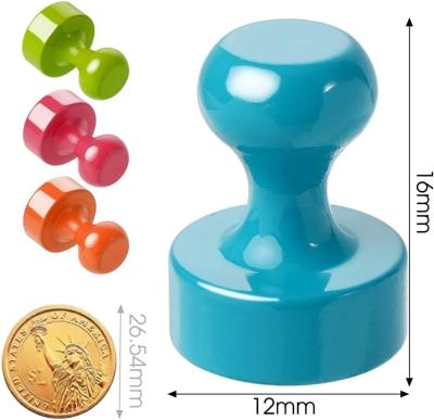 China 16pcs Multi Color Magnetische Thumbtacks Metalen Koelkast Magneten Voor Klaskamer Keuken Kantoor Te koop