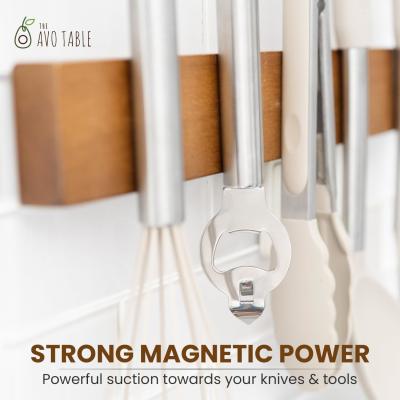 Cina Legno adesivo per coltello a striscia magnetica per coltello a parete magnetica OEM/ODM in vendita