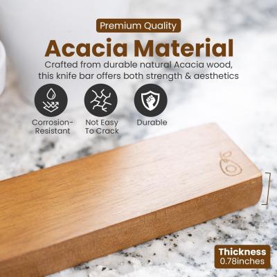 Cina Legno adesivo per coltello a striscia magnetica per coltello a parete magnetica OEM/ODM in vendita