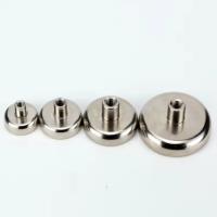 China Strong Permanent  Neodymium Pot Magnet Internal Thread Bolt Bush Mounting Thread for sale